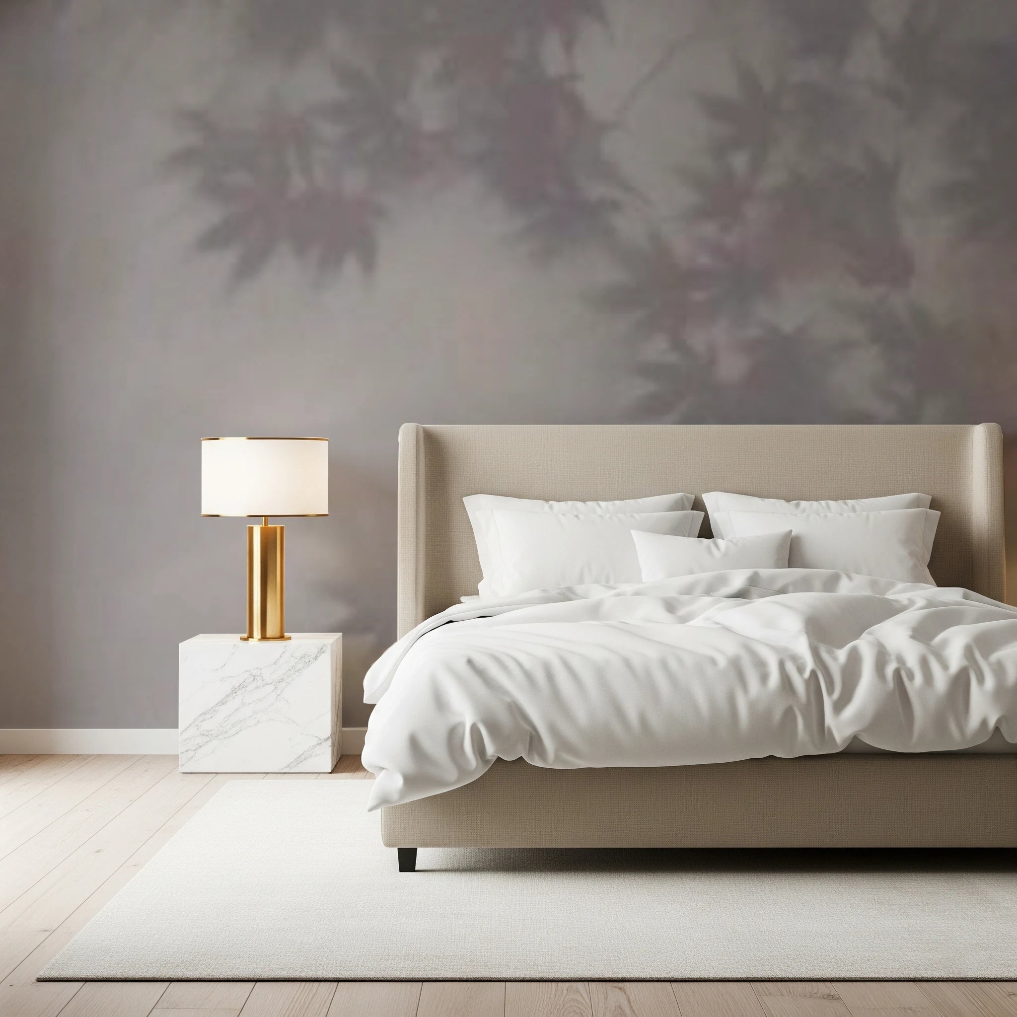 Soft Foliage Haze Wall Mural | Modern Botanical Wall Decor