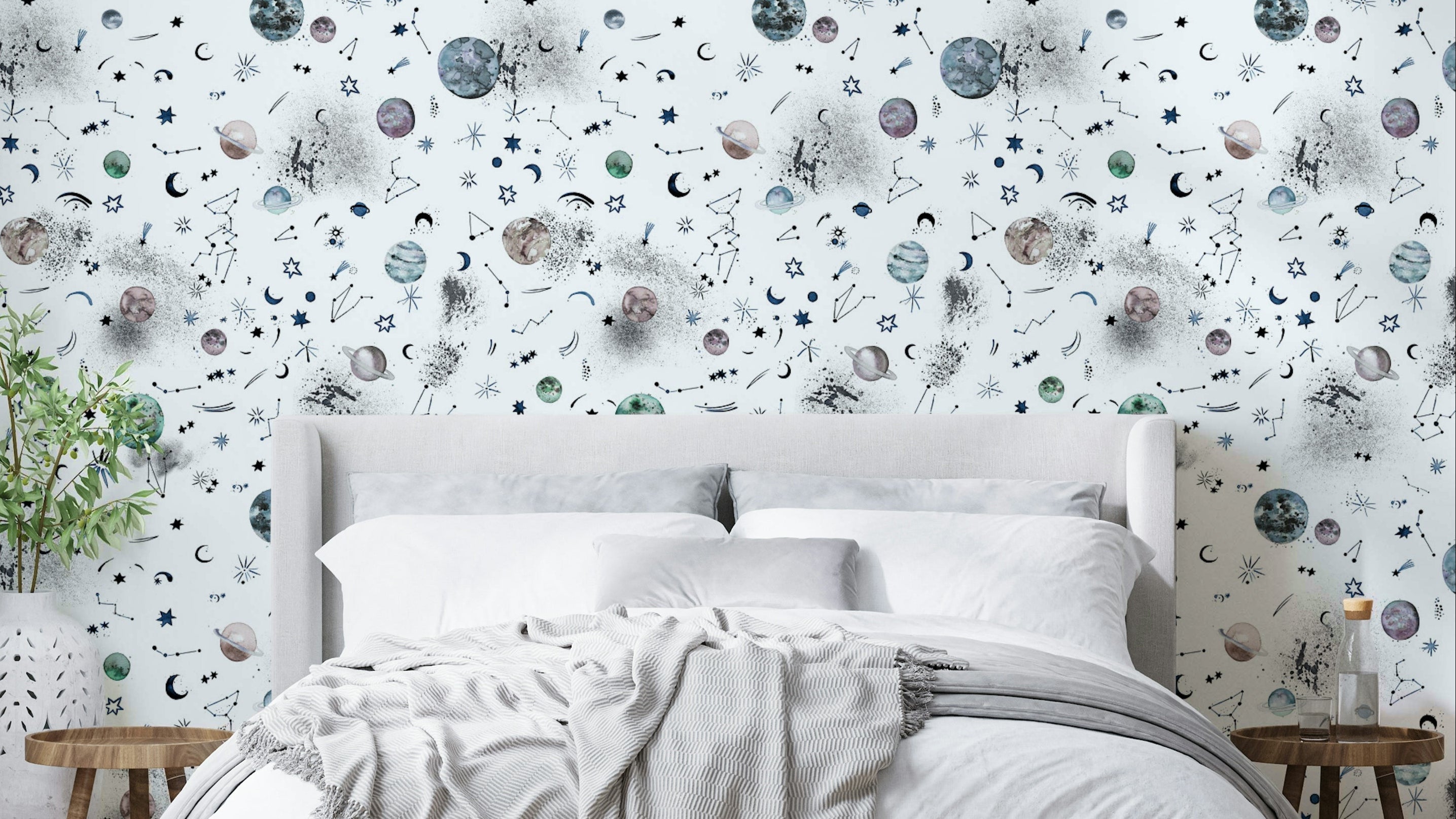 Space Galaxy Planets Constellations Astronomy Wallpaper – Cosmic Wall Mural