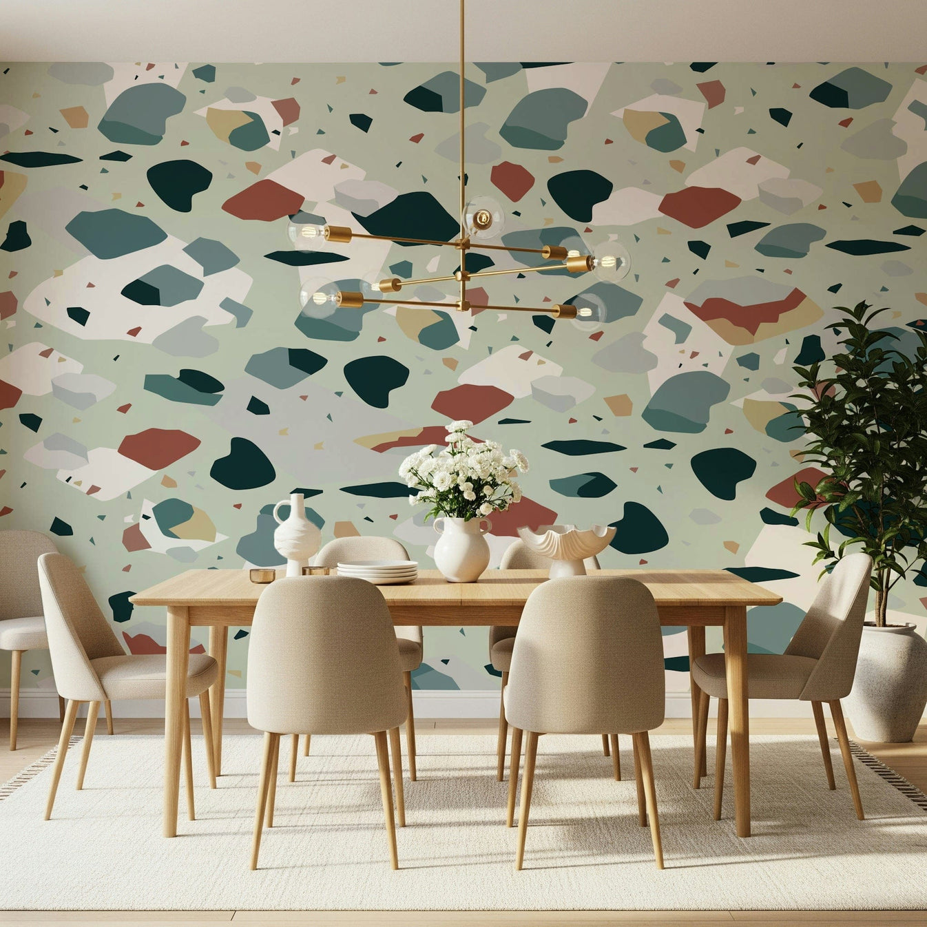 Terrazzo Style Wall Mural