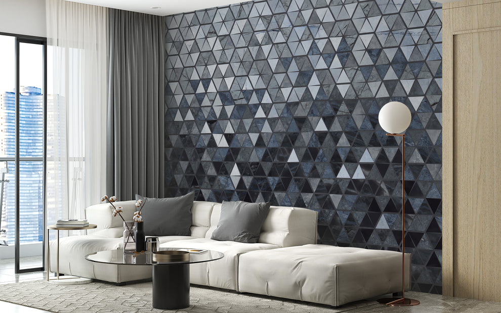 Triangle Tiles Wallpaper Mural - Giffywalls
