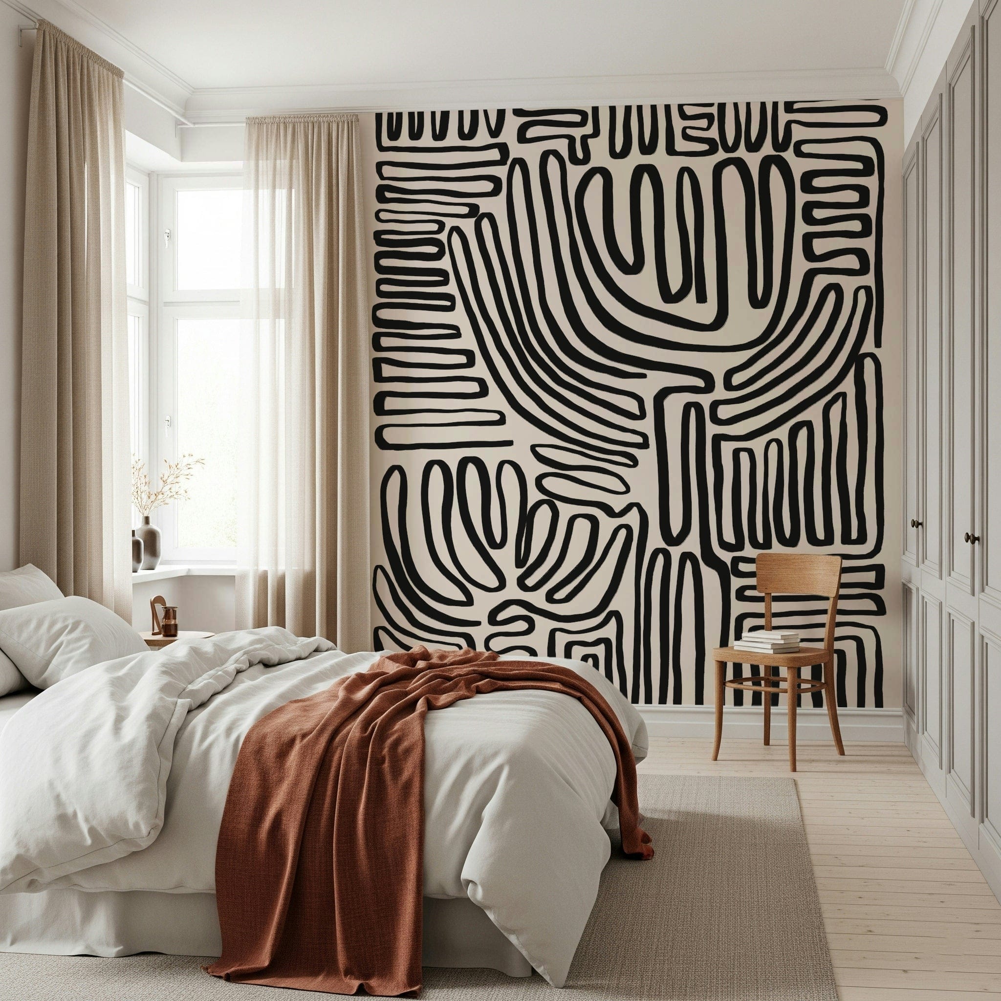 Tribal Echo Wall Mural - Cultural Geometric Pattern Decor