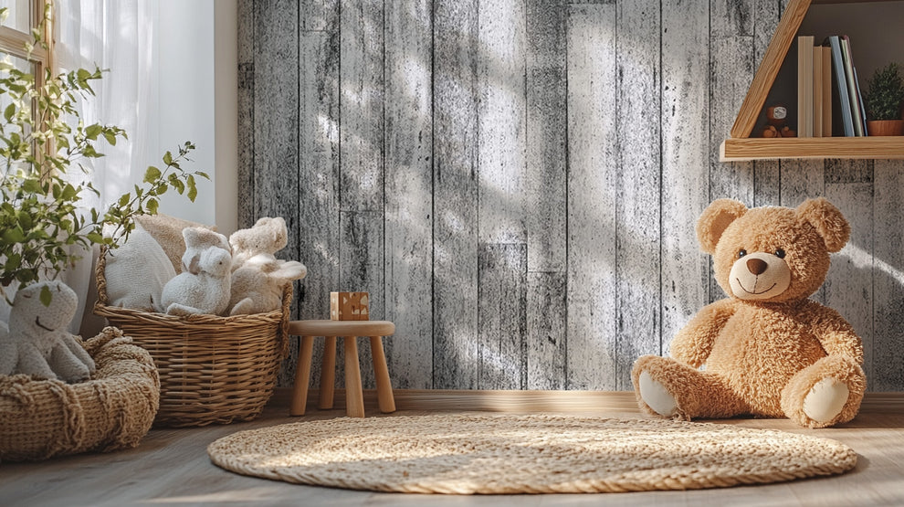 Vintage Wood Panel Mural - Rustic Elegance