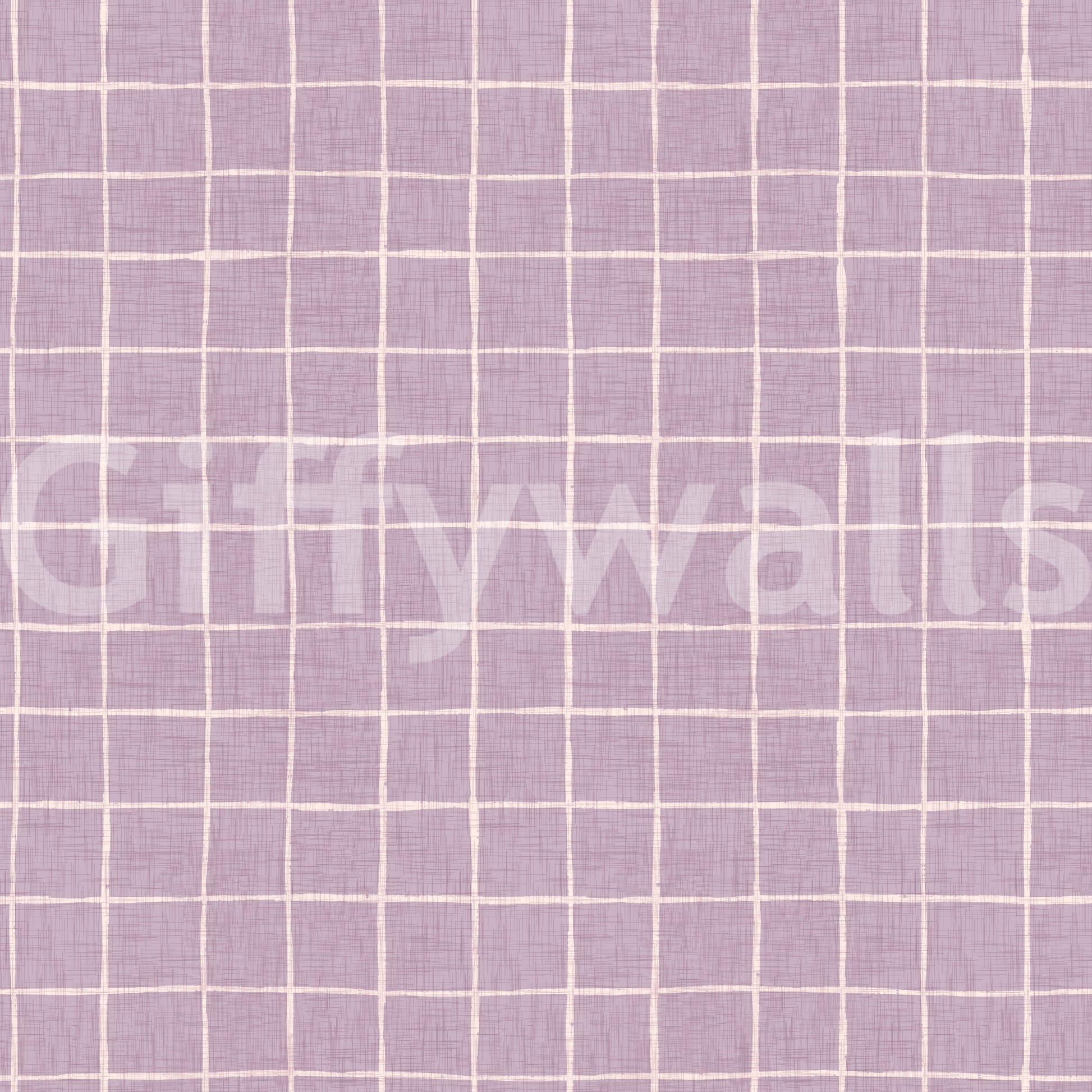 Lavender Grid Linen Wallpaper