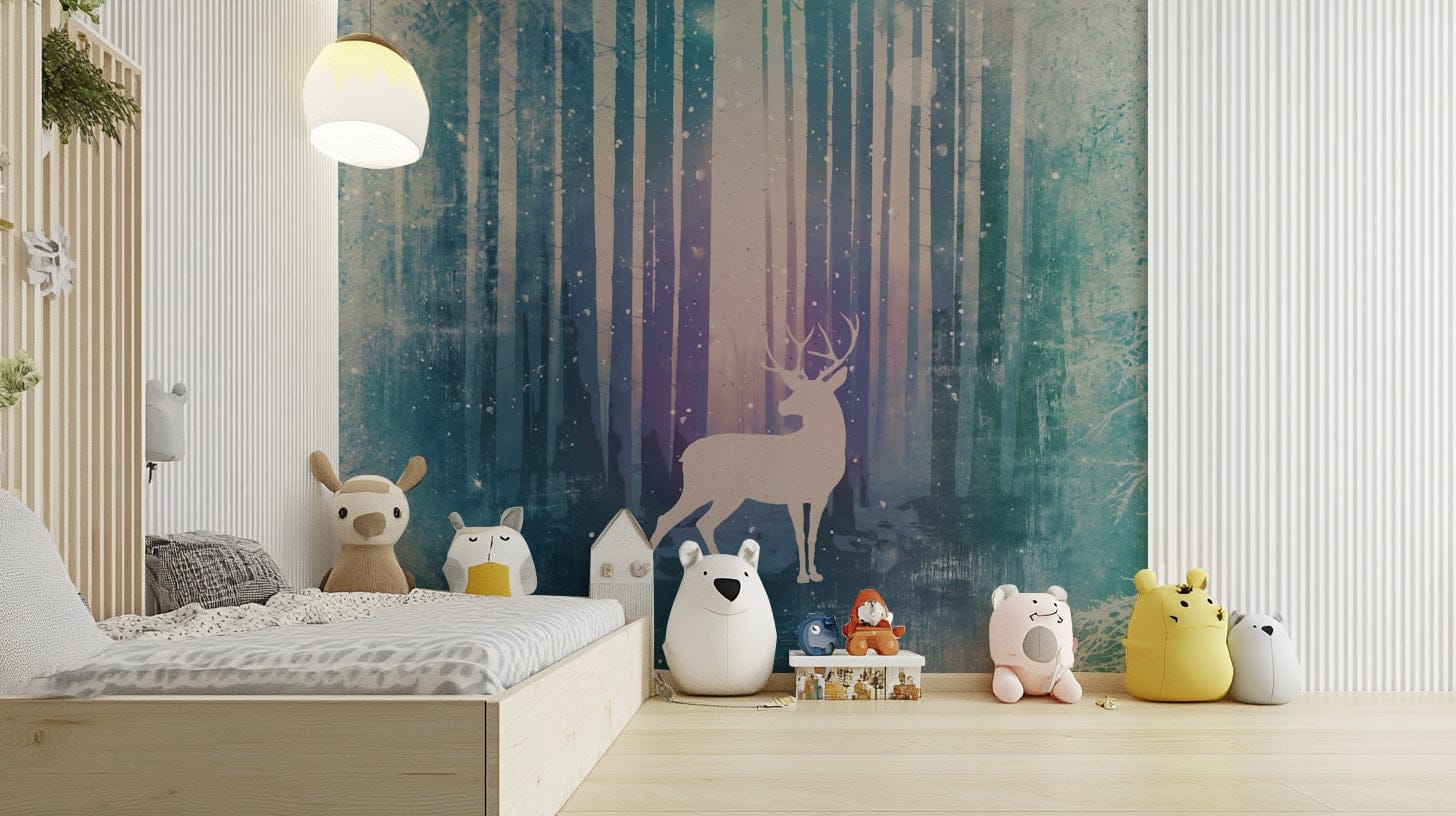 Winter Stag Forest Wallpaper
