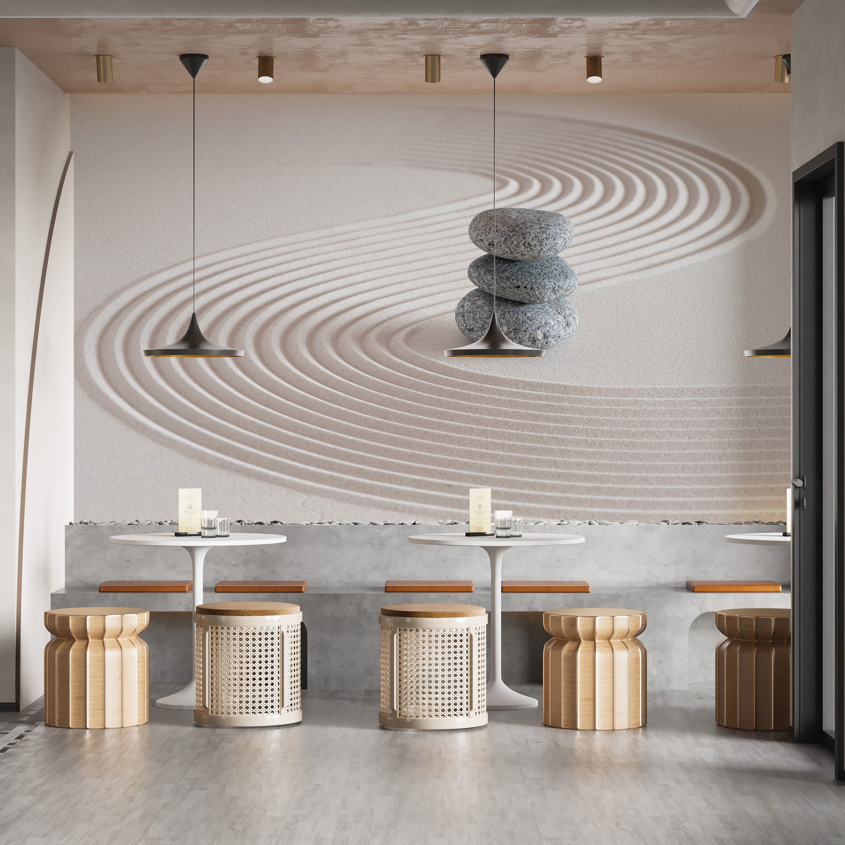 Zen Garden Stones Balance Wall Mural - Giffywalls